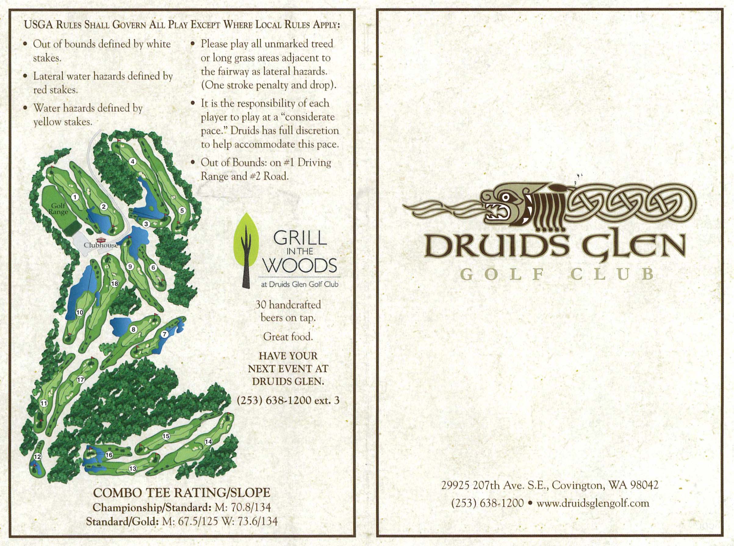 Course Scorecard - Druids Glen
